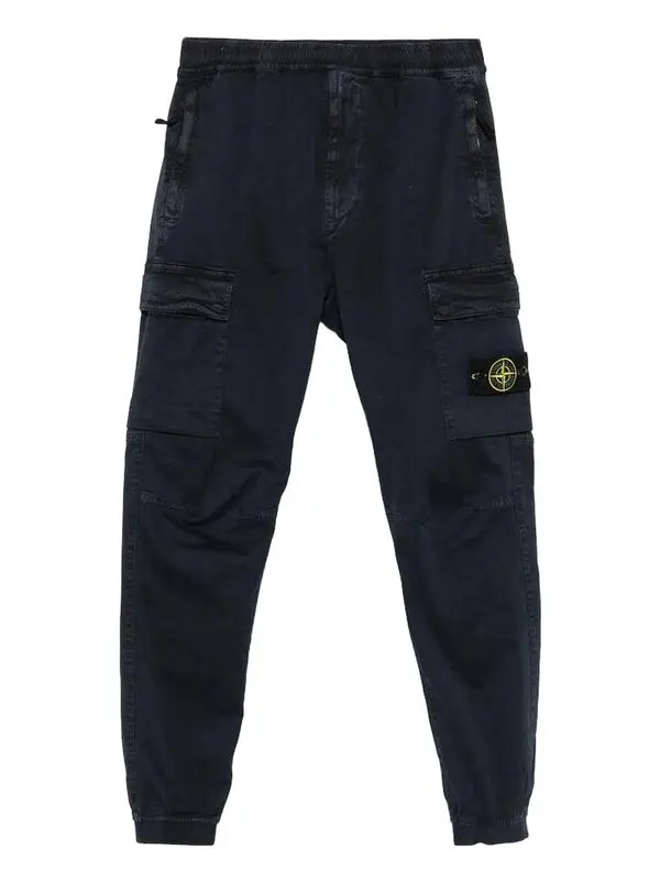 Stone Island Tapered Cargo Trousers - Blue
