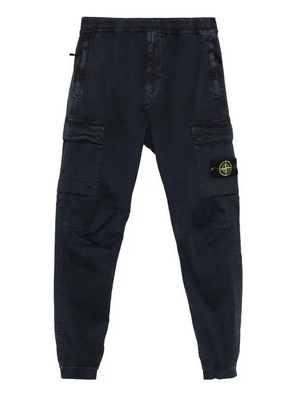 Stone Island Tapered Cargo Trousers - Blue
