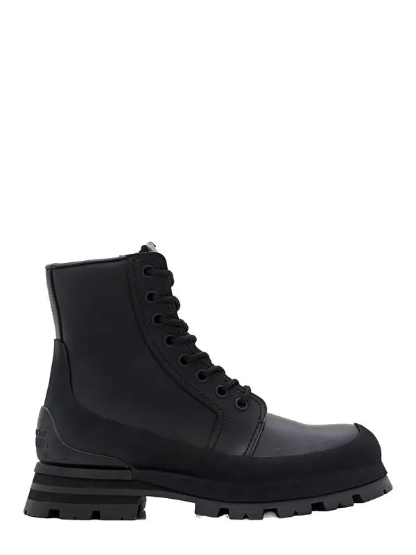 Alexander McQueen Leather Lace Up Boots - Multicolor