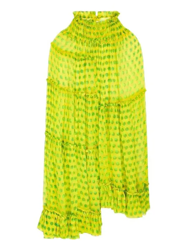 Dries Van Noten Polka Dot Silk Dress - Multicolor