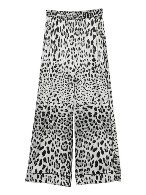 Dolce & Gabbana Leopard Print Palazzo Pants - Multicolor