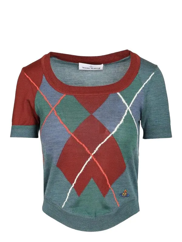 VIVIENNE WESTWOOD Argyle Wool And Cotton Sweater - Multicolor