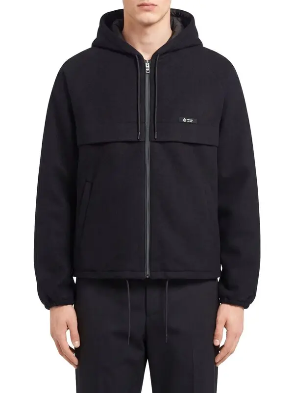 Prada Technical Fabric Hoodie - Black