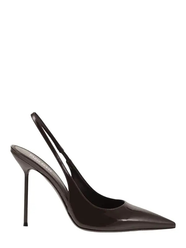 Paris Texas Lidia Slingback 105 Patent Leather Pumps - Brown