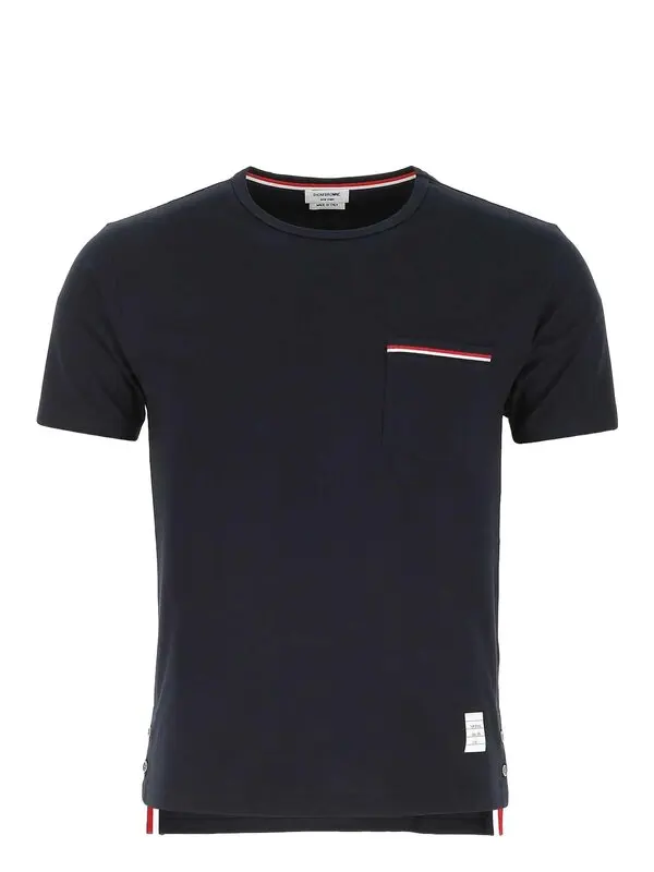 Thom Browne Midnight Cotton T-shirt - Blue