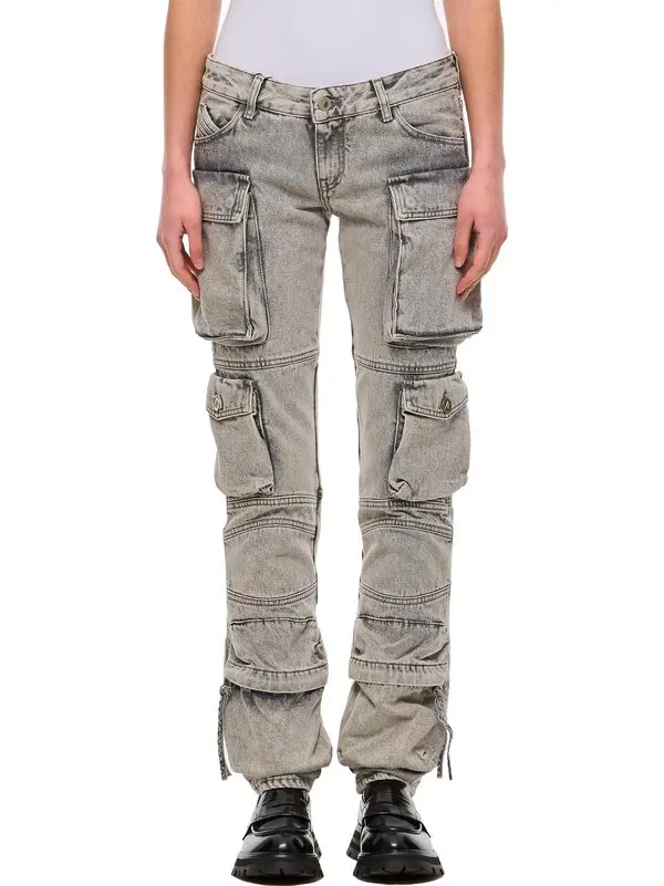 Attico Essie Denim Cargo Pants - Multicolor
