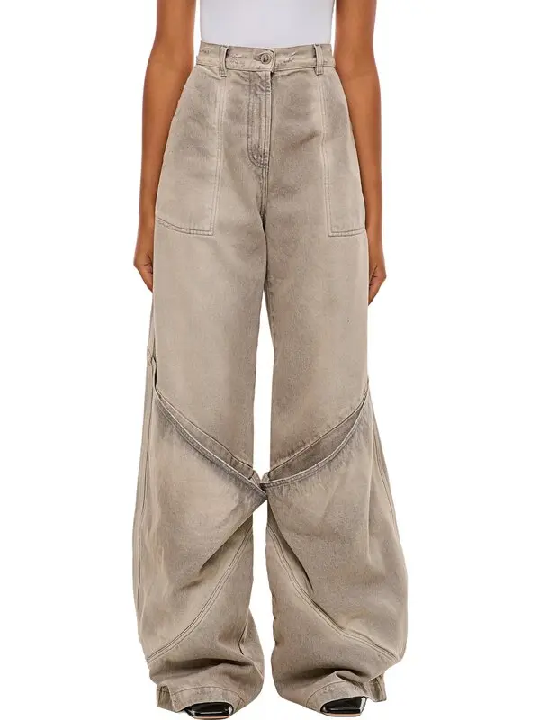 Attico Oversize Denim Pants - Multicolor