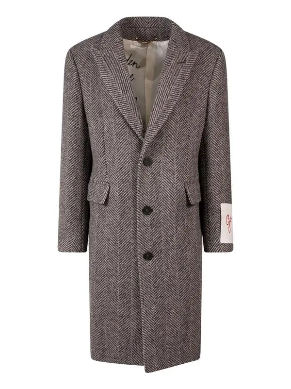 GOLDEN GOOSE Virgin Wool Overcoat - Multicolor