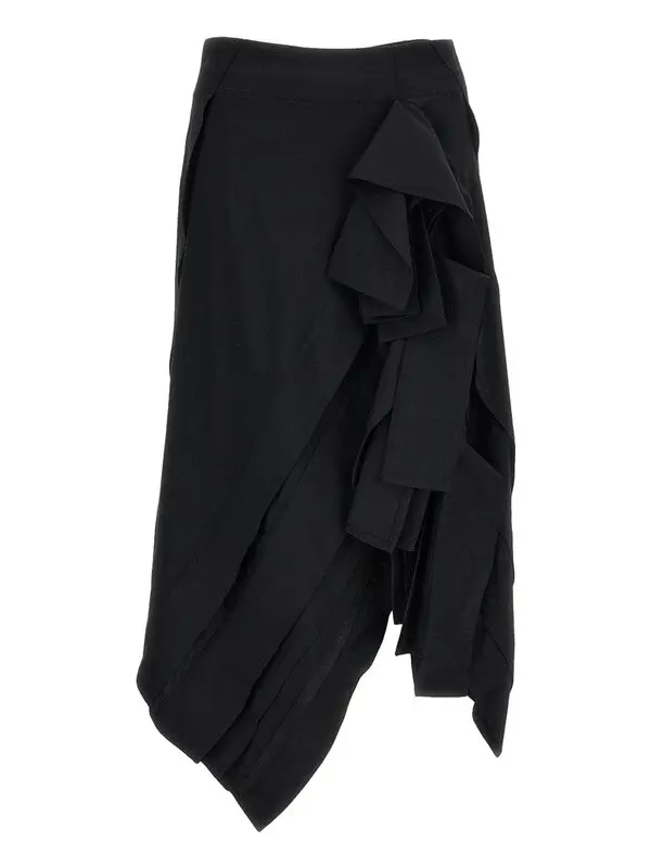 Bottega Veneta Light Wool Fresco Midi Skirt - Multicolor