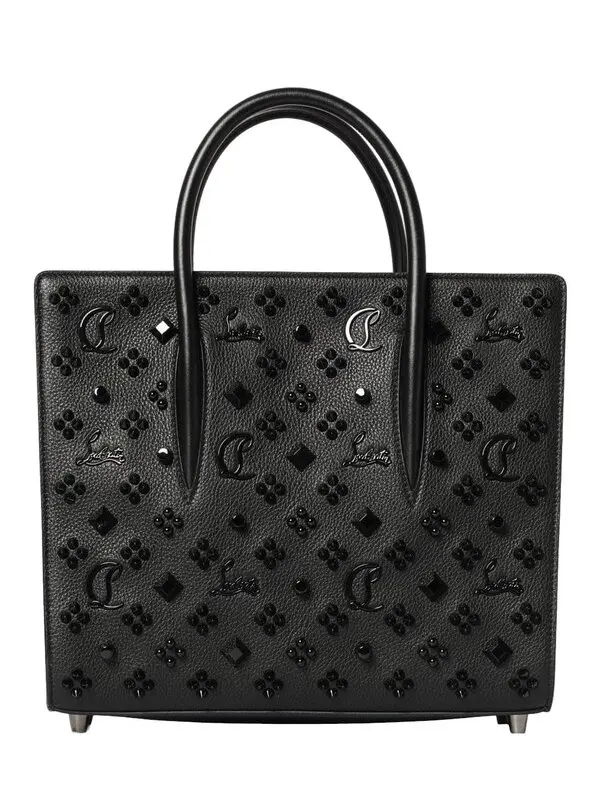 CHRISTIAN LOUBOUTIN Paloma Studded Leather Bag - Black