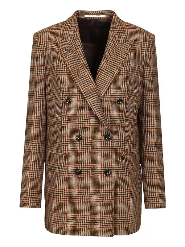 Tagliatore Jasmine Virgin Wool And Cashmere Blend Double-breasted Jacket - Brown