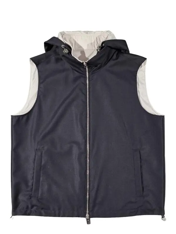 MONTECORE Zip-up Hooded Vest - Blue