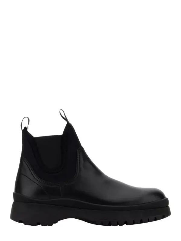 Prada Leather Chelsea Boot - Black