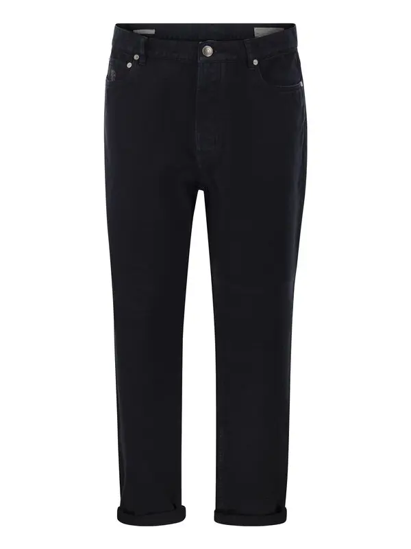 Brunello Cucinelli Five-pocket Cotton Jeans With A Contemporary Silhouette - Multicolor