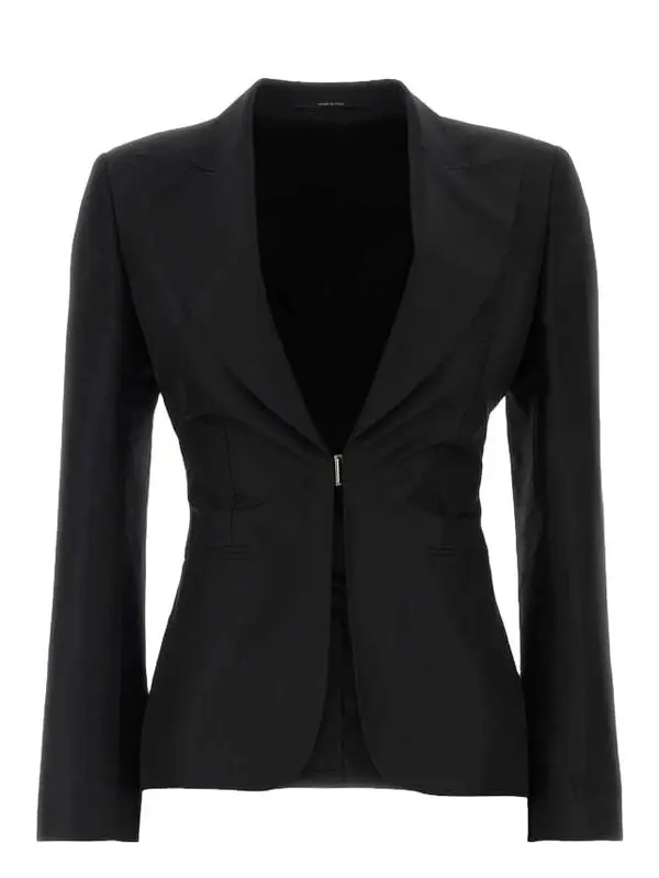 Gucci Peak Lapels Long Sleeves Jacket - Black