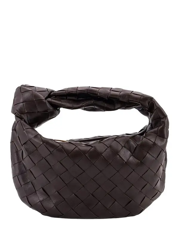Bottega Veneta Mini Jodie Leather Handbag With Intrecciato Motif - Multicolor
