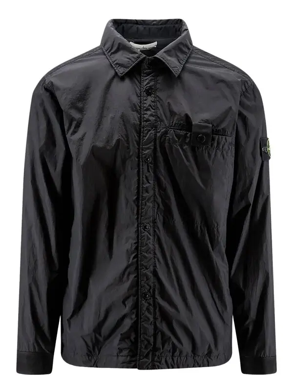 Stone Island Crinkle Reps Recycled Nylon Jacket - Black
