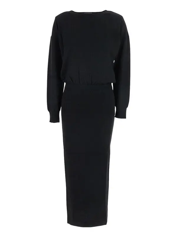P.a.r.o.s.h Round Neck Dress - Black