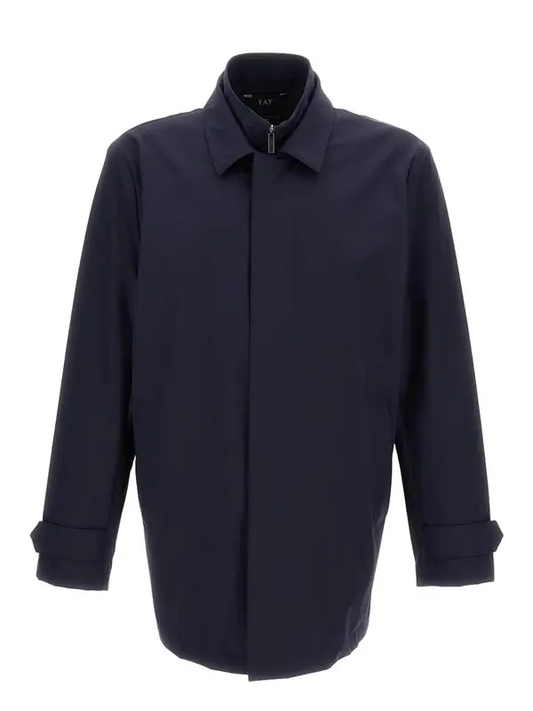 FAY Morning Coat In Jersey Stretch - Multicolor