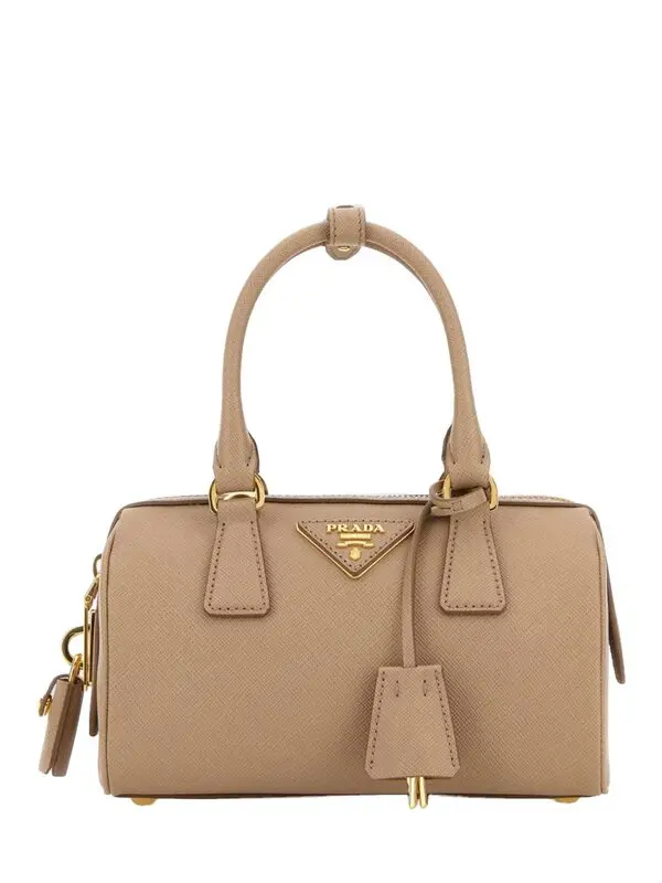 Prada Saffiano Leather Mini Bag - Brown
