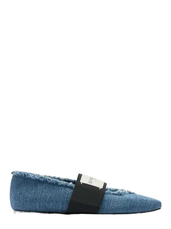 Givenchy Denim Square-toe Ballet Flats - Blue
