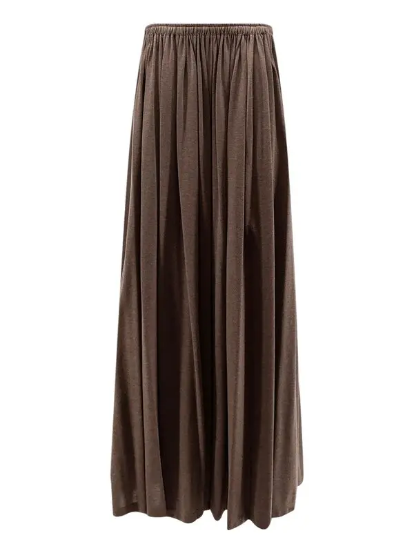 Max Mara Mxmlivrea Pleated Jersey Long Skirt - Multicolor