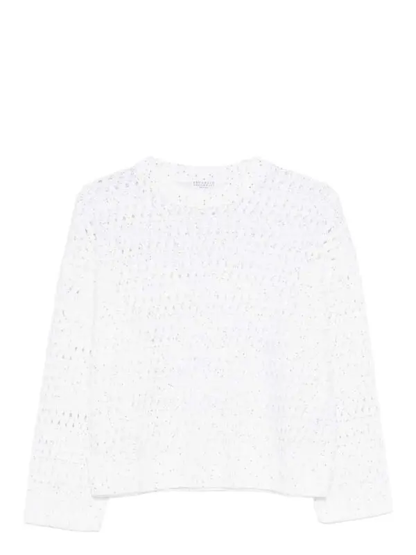 Brunello Cucinelli Crewneck Sweater - White