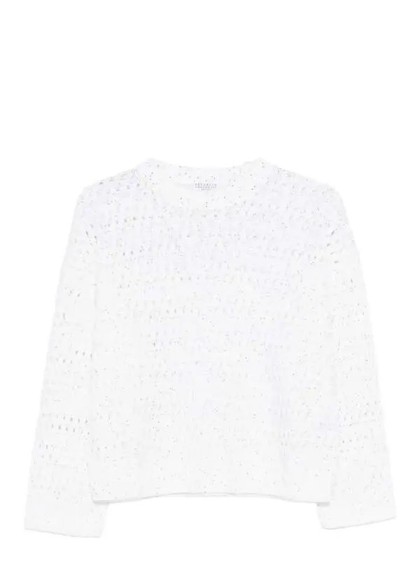 Brunello Cucinelli Crewneck Sweater - White