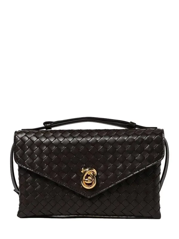 Bottega Veneta Woven Leather Bag - Brown
