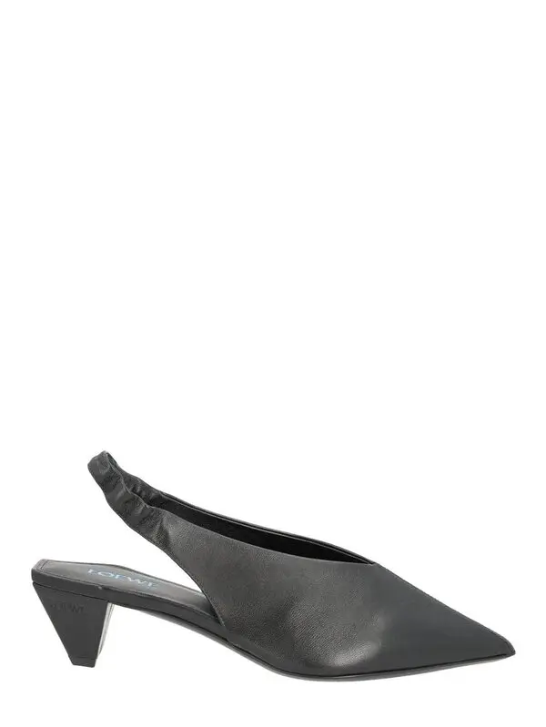 Loewe Origami Cubic Lambskin Slingbacks - Black