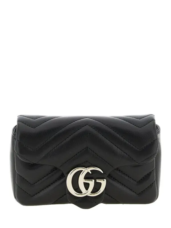 Gucci Gg Marmont Matelasse Nappa Mini Shoulder Bag - Black