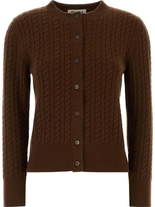 Miu Miu Cashmere Cardigan - Brown