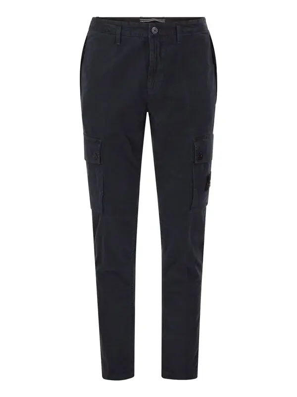 Stone Island Slim-fit Cargo Trousers - Blue