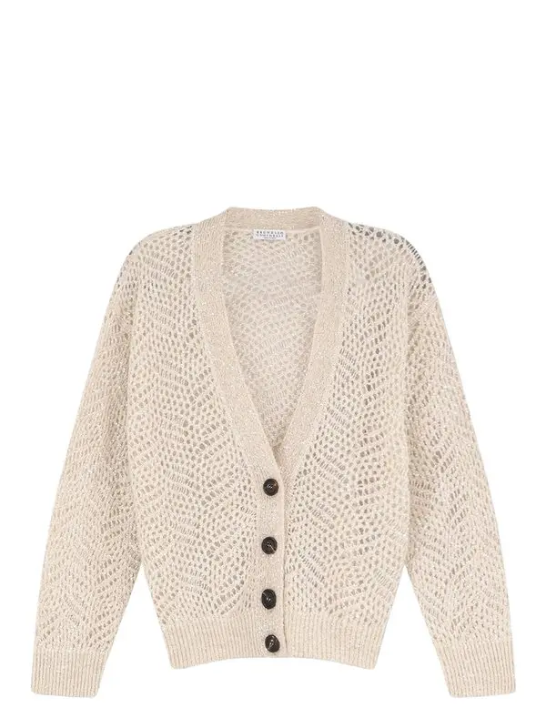 Brunello Cucinelli Mohair Cardigan - Cream