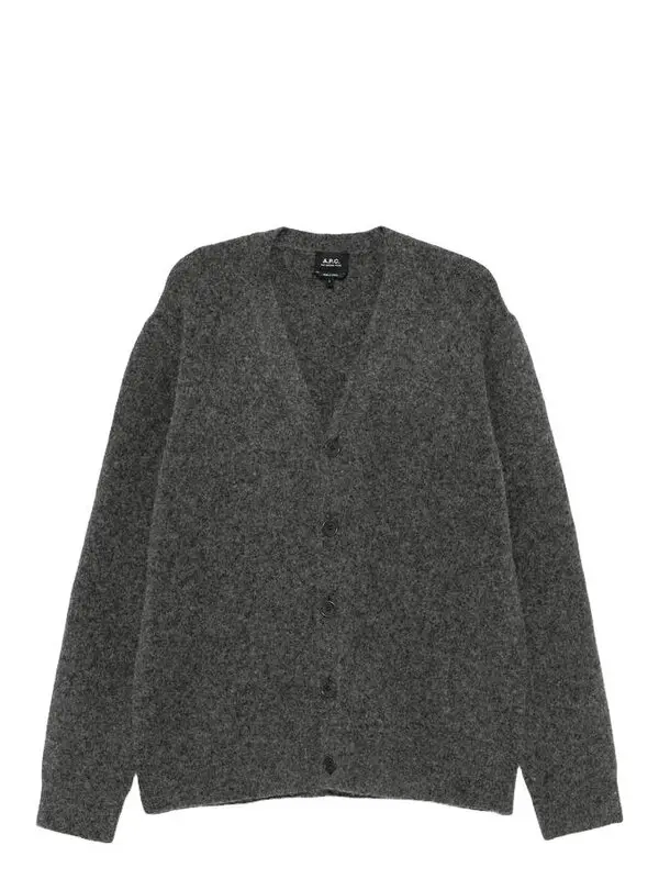 A.p.c. Grey Sweaters & Knitwear Cardigans - Gray