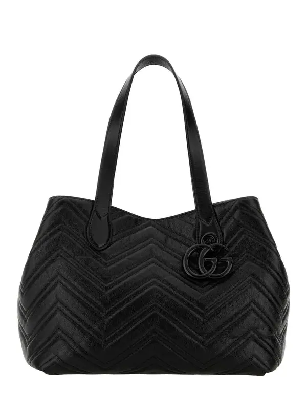 Gucci Leather Shopping Bag - Black
