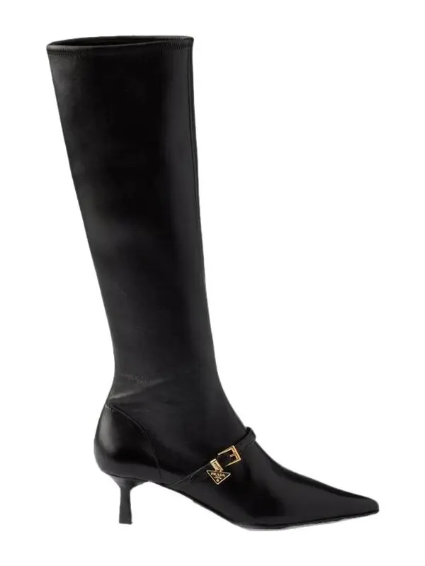 Prada Stretch Nappa Leather Boots - Black