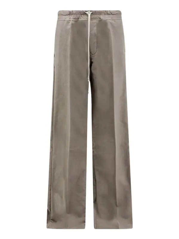 Rick Owens Dietrich Cotton Trousers - Gray