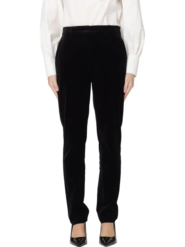 Max Mara Cotton Trousers - Black