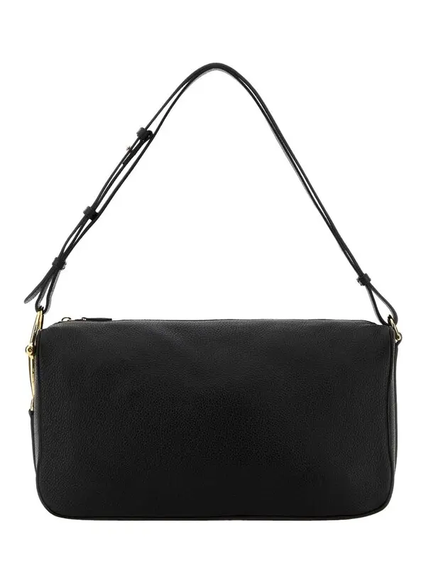Gucci Leather Half Horsebit Shoulder Bag - Black