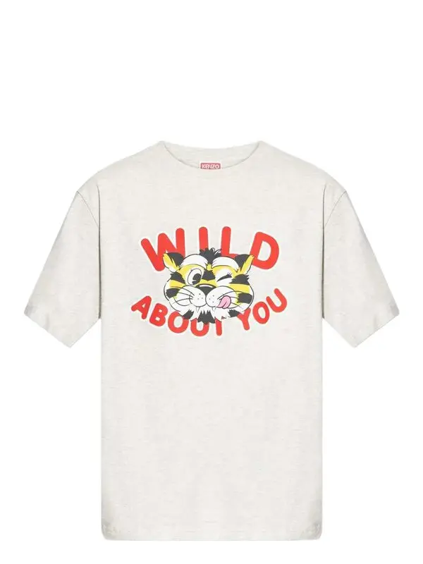 Kenzo Wild Tiger Print T-shirt - Gray
