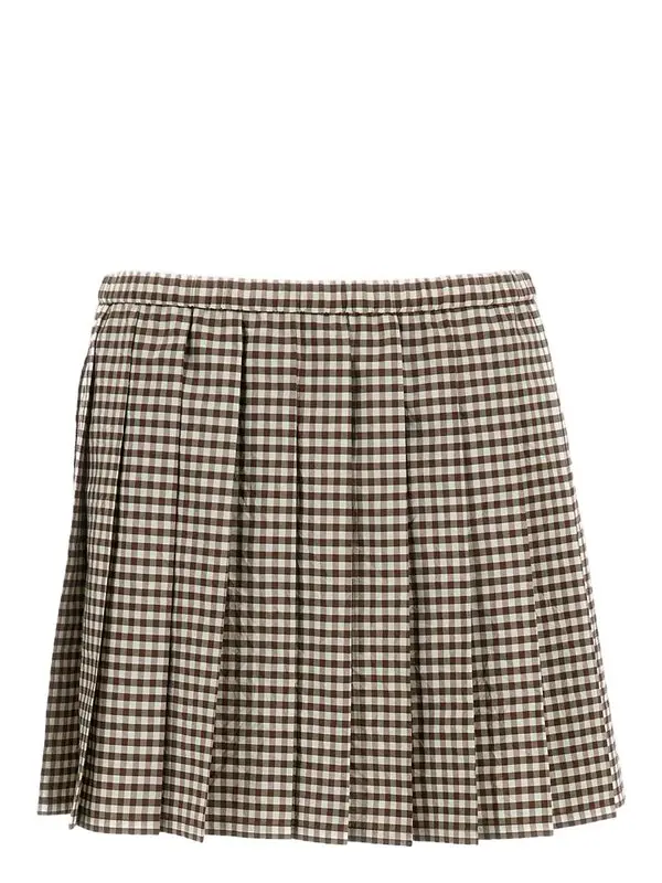 Moncler Pleated Cotton-blend Mini Skirt - Multicolor