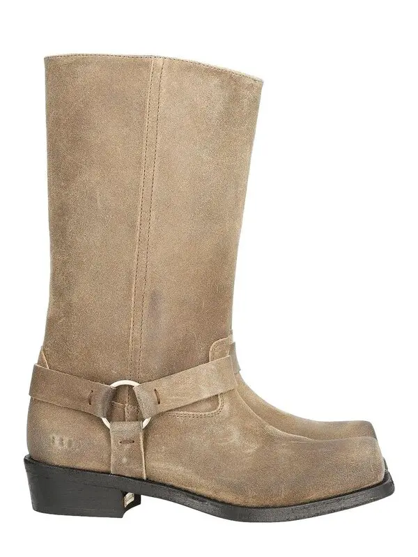 GOLDEN GOOSE Giro Biker Alti Boots - Cream