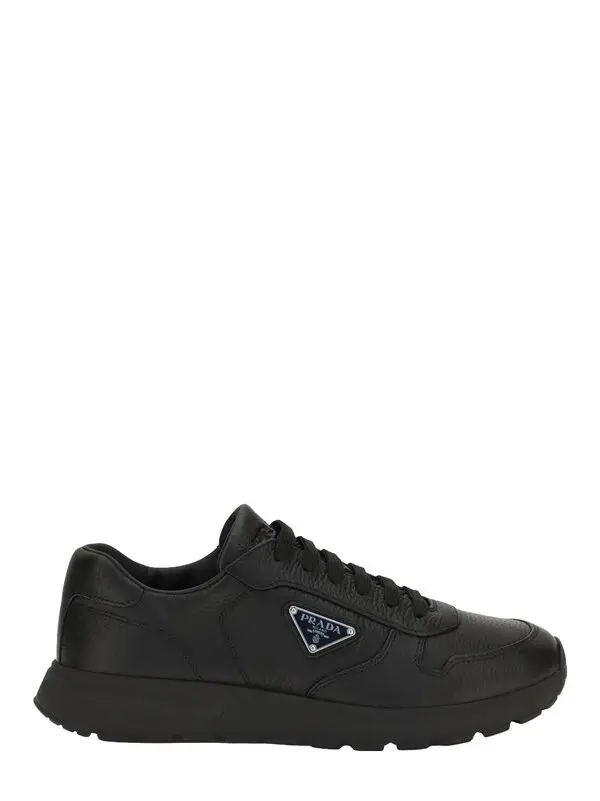 Prada Leather Sneakers - Black