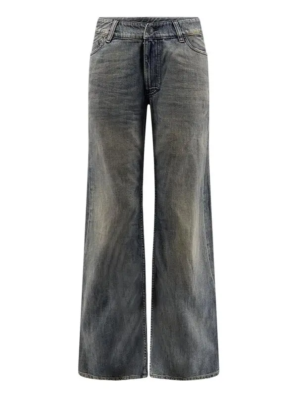 Balenciaga Curved Waist Pants Jeans - Multicolor