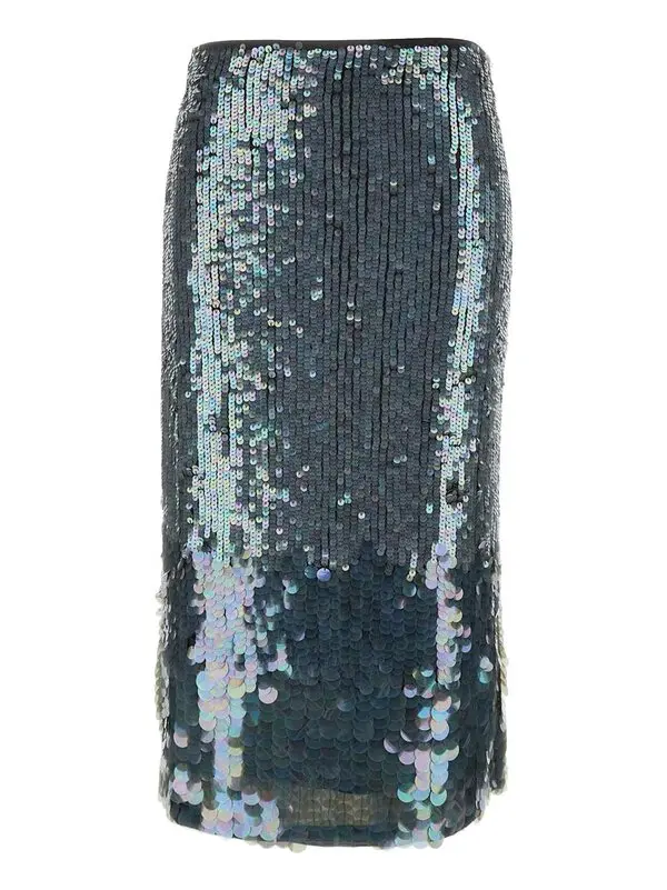 P.a.r.o.s.h Sequined Midi Skirt - Multicolor
