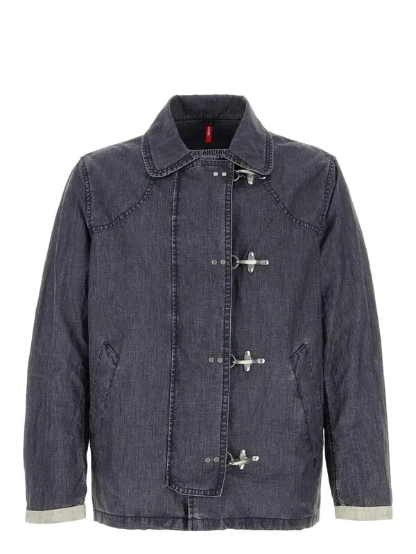 FAY Denim Linen Jacket - Blue