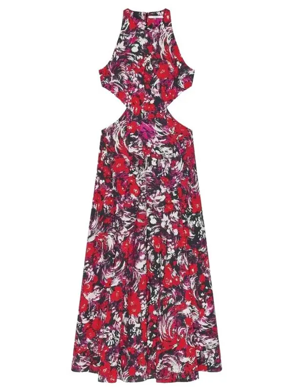 Givenchy Floral Print Cut-out Maxi Dress - Multicolor