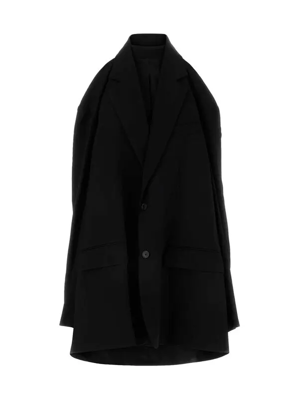 Balenciaga Viscose Blend Blazer Dress - Black
