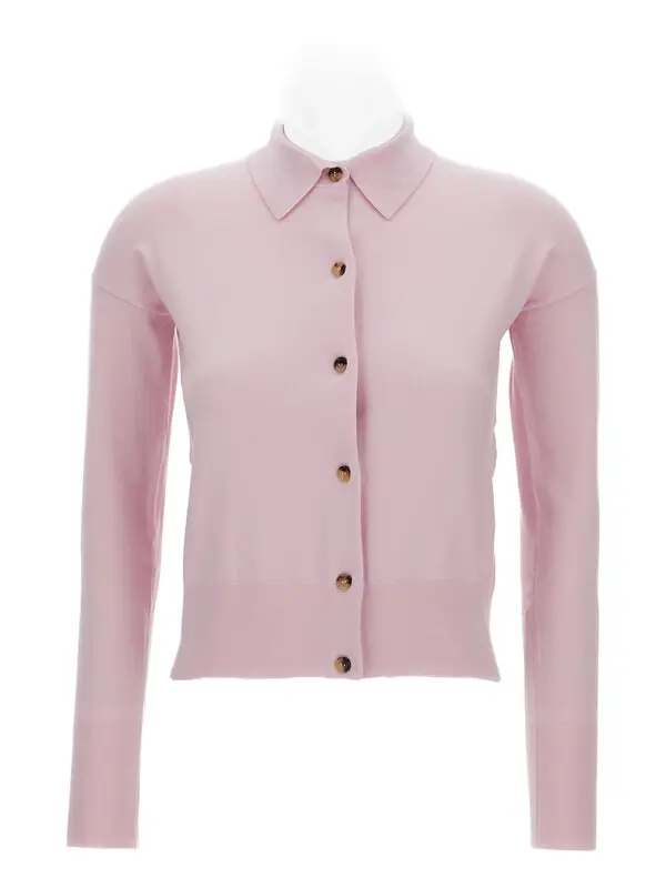 Max Mara Wool Blend Collared Cardigan - Multicolor